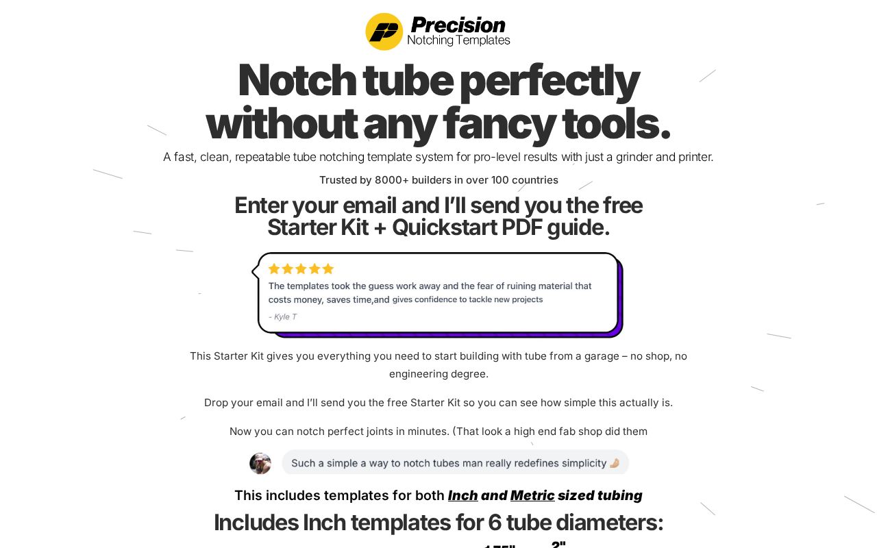 Precision Notching - Free Starter Kit